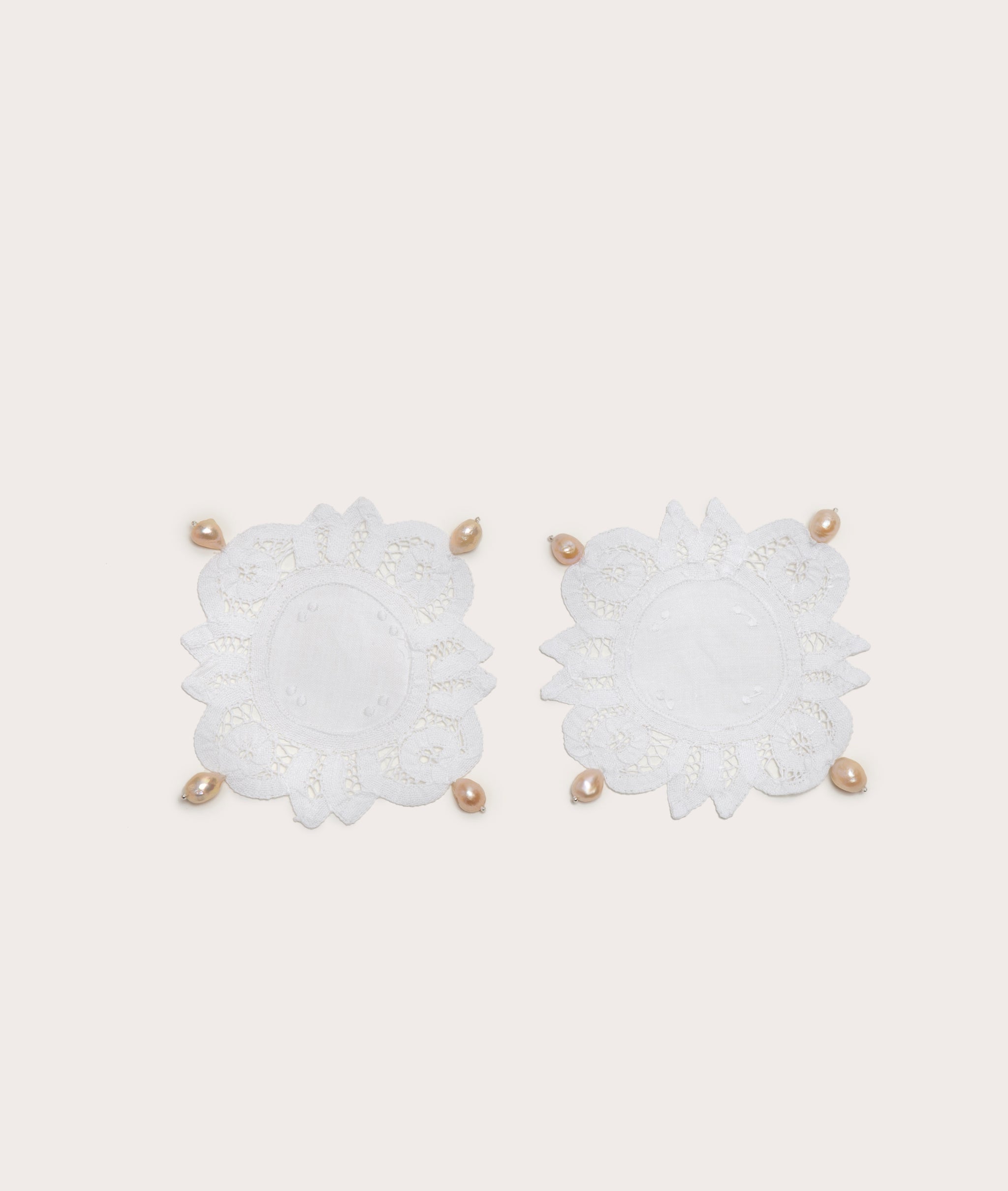 Lace Coasters, Pearls – Gohar World